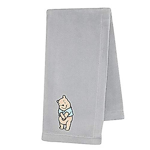 Lambs & Ivy Disney Baby Winnie The Pooh Hugs Gray Soft Fleece Baby Blanket
