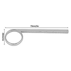 Jiayouy 3 Set B Flat Trumpet Valve Slide Finger Ring with Holder Screw for Trumpet Accessory Replacement