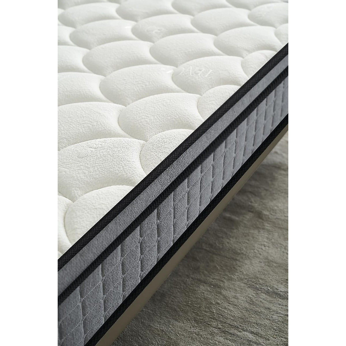 Container Furniture Direct Hybrid 12 Inch Queen Mattress in a Box, Pillow Top Bed Cushion with Gel Infused Memory Foam, Breathable and Hypoallergenic, Medium Firm for Lumbar Support