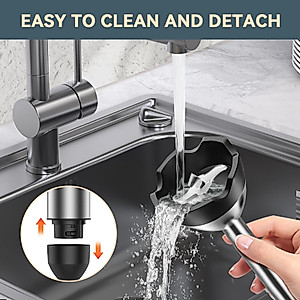 LINKChef 7 in 1 Immersion Blender Scratch Resistant, 2 Titanium Steel Blades 800W Hand Blender, 20 Speed and Turbo Mode Stick Blender Immersion with Whisk, Milk Frother, Food Processor, Beaker