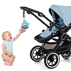 Fish Baby Books 0-6 Months,Crinkle Cloth Books for Babies,Touch and Feel Baby Book Toys Infant 0-3-6-12-18 Months, Toddlers,Interactive Infant Sensory Toys,Shower Baby Gifts Christmas for Boys Girls