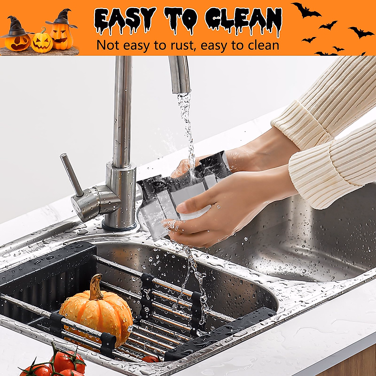 Halloween Pumpkin Carving Kit, 13 PCS Stainless Steel Pumpkin Carving Tool Set with 10 Carving Stencils and 3 Tools, DIY Jack-O-Lantern Craft Party Decorations for Teenagers, Kids and Beginners.