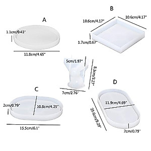 Rabbit Tray Resin Mould,Jewelry Storage Tray Mould Fruit Serving Plate Silicone Mould Resin Casting Mold for Desk Decor