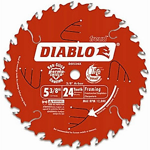 Freud 5-3/8-Inch 24 Tooth ATB Framing Cordless Trim Saw Blade