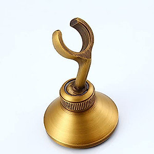 Antique Bronze Bidet Toilet Seat Sprayer Gun Hygienic Shower Set Bidet Faucet with Brass Shower Holder Carved Triangle (Color : D) (E)