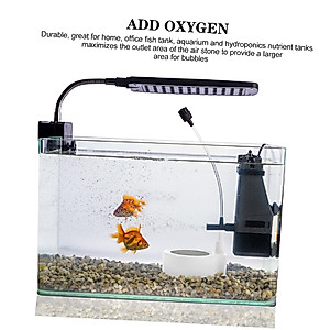 balacoo Nano Air Stone Aquarium Oxygen Aerator Bubble Diffuser Aquarium Accessories Co2 Regulator Round Air Wall Round Fish Tank Fish Tank Supply Aeration Pump Nano Material Hydroponics