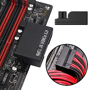 chenyang ATX 24Pin Male to Female 90 Degree Angled Mainboard PSU Power Supply Header Direction Gender Changer Connector Adapter Overmold Type