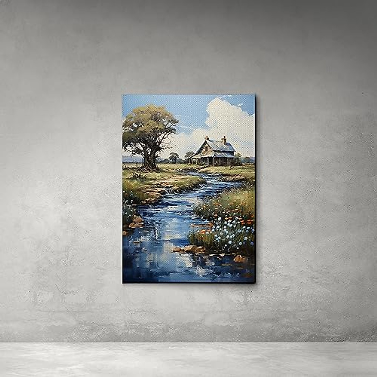 Native Texas, Texas Hill Country Bluebonnet Landscape, Fine Art Print mounted in an white mat board, ready to frame, Wall Art, Home Decor