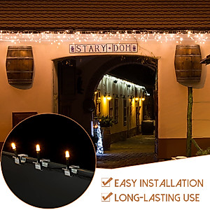 Sadnyy Christmas Lights Gutter Hooks Galvanized Holiday Roof Light Clips Xmas Hangers Outdoor Seasonal Lighting for Kitchen (50 Pcs,21 x 14.5 mm)