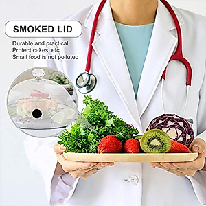 DOITOOL 2Pcs Smoking Cloche Dome Cover - Transparent Cocktail Smoker Dome - Acrylic Food Cover for Smoke Infuser Smoker Smoking Infusion Plates Bowls and Glasses
