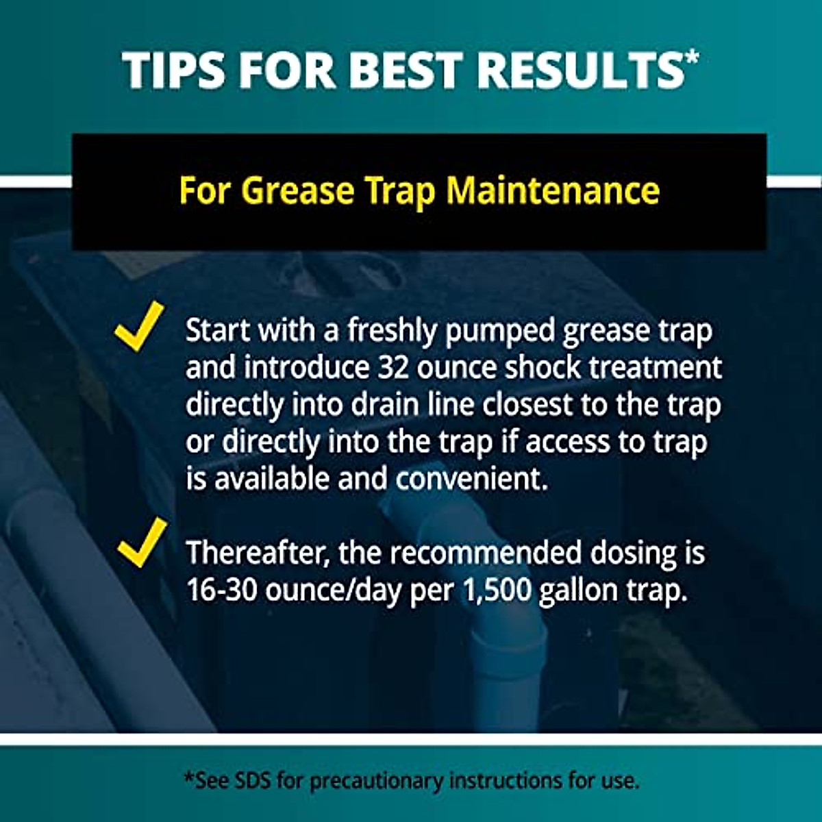 CLR PRO Commercial Drain Maintainer and Grease Trap Treatment, Preventative Maintenance Bio Enzyme Formula, Reduces Odor and Breaks Down Grease, 1 Gallon Bottle