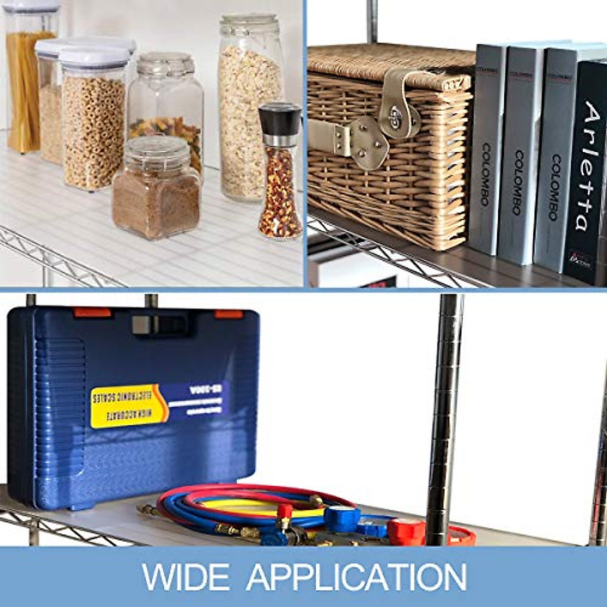 BRIAN & DANY 14" X 24" Wire Shelf Liners Value Pack of 3, Industrial Strength Thick Verson(0.4mm Rolled),Gray