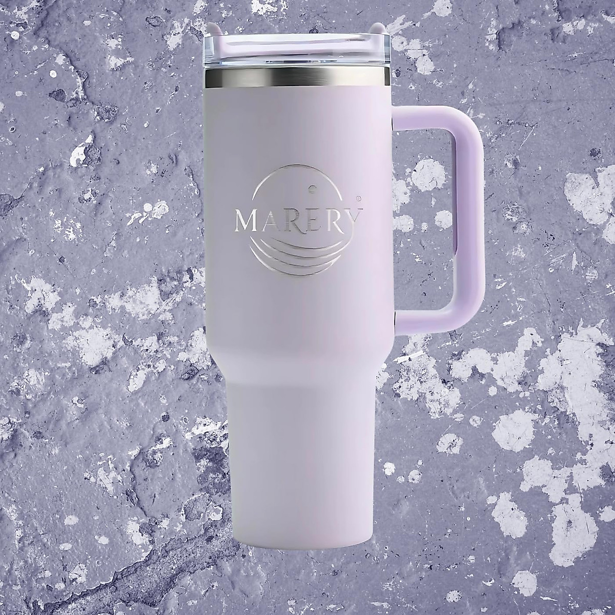 40 oz Tumbler with Handle and Straw, Vacuum Insulated Stainless Steel Travel Mug, Leak-Proof Iced Coffee Cup, Keeps Drinks Cold or Hot, Cupholder Friendly, Suitable for Gift (Charcoal)