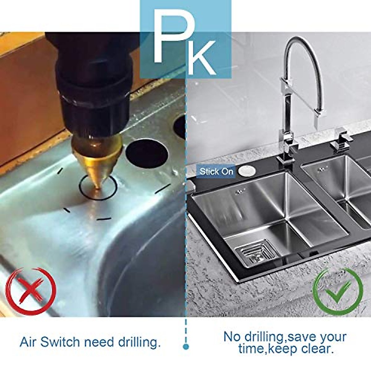 Garbage Disposal Wireless Switch Kit,Remote Control Outlet Wireless Switch for Household Appliances, Compatible with Garbage Disposal Under 2HP