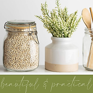 Galashield 32 oz Glass Jars with Lids Food Storage Jars with Airtight Lids Leak Proof Glass Canisters Kitchen Jars