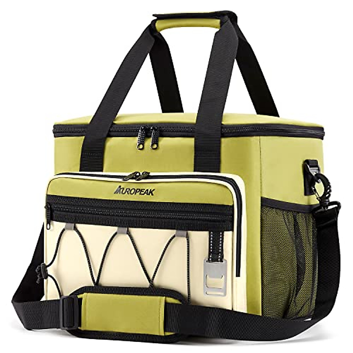 AUROPEAK Cooler Bag 46 Cans Insulated Soft Sided Cooler Collapsible Portable Lunch Cooler Leakproof Cooler Bag for Beach, Picnic, Work, Trip, Travel, Camping, BBQ