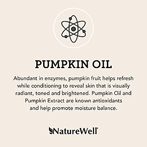 NATURE WELL Natural Extract Pumpkin Oil Moisturizing Cream for Face and Body, Non-Greasy, Ultra-Hydrating, No Parabens or Dyes, 16 Oz