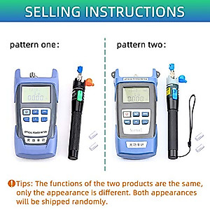 Fiber Optic Power Meter with 30KM Aluminum Visual Fault Locator FC-LC Adapter Fiber Optic Cable Tester Test Test Tool for CATV Telecommunications Engineering Maintenance