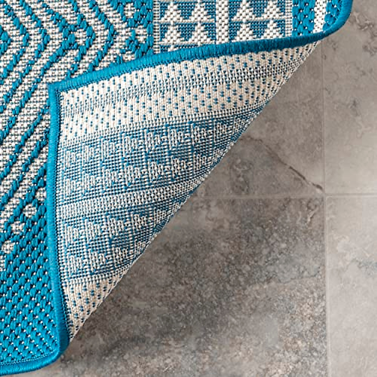 nuLOOM Ranya Tribal Indoor/Outdoor Area Rug, 8' x 10', Teal