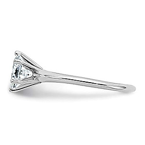 14k White Gold 1.0ct. 7x5mm Oval Colorless Moissanite Solitaire Engagement Ring Sz9 Size 9