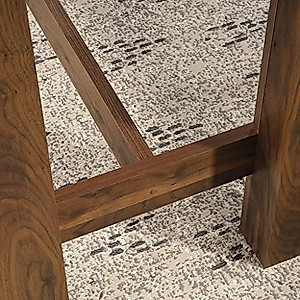 Sauder Boone Mountain Counter Height Dining Table, L: 55.12" x W: 25.59" x H: 35.39", Grand Walnut Finish