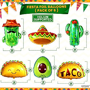 KatchOn, 30 PCS Taco Bout A Fiesta Decorations - Mexican Party Decorations | Mexican Banner, Taco Balloons | Fiesta Balloons for Fiesta Party Decorations, Taco Decorations | Taco Party Decorations