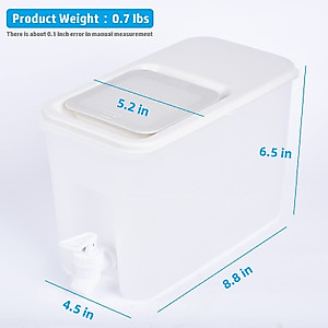 Ouerper Small Water Dispenser，1 Gallon Refrigerator Drinks Dispenser With Spigot， Juice Containers For Parties, Home Parties And Daily Use(1pc)