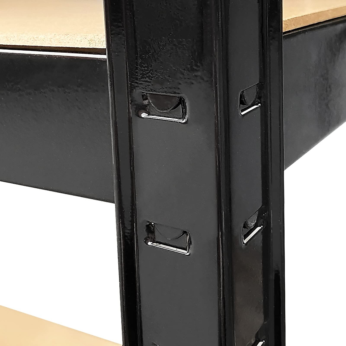 Qimu 5-Tier Storage Shelf Steel Storage Rack Heavy Duty Shelving Unit,Bolt-Free Assembly Adjustable Shelves Multipurpose Shelf Warehouse Basement Kitchen Living Room Pantry,168cm x 75cm x 30cm