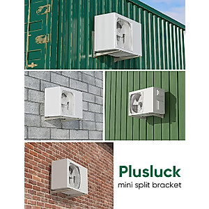 Plusluck Mini Split Wall Mounting Bracket, for 7000-12000 BTU, Support up to 330 lbs, Mini Split Bracket Outdoor, Air Conditioner Universal and Heat Pump Systems