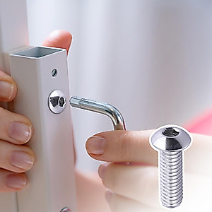 1/4-20 x 2-1/2" Button Head Socket Cap Bolts Screws, 304 Stainless Steel 18-8, Allen Hex Drive, Bright Finish, Fully Machine Thread, Pack of 20