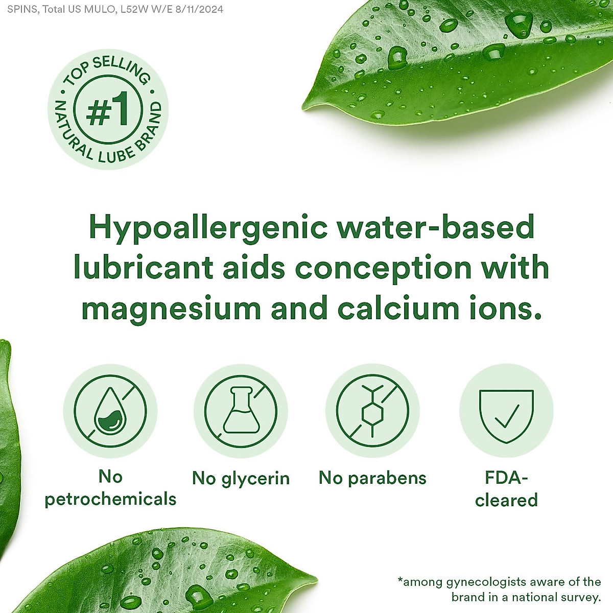 Good Clean Love Biogenesis Fertility-Friendly Lubricant, Water-Based Lube for Women & Couples Trying to Conceive, with Magnesium and Calcium Ions, Personal Lubricant, Safe for Toys, 2 Oz (2-Pack)