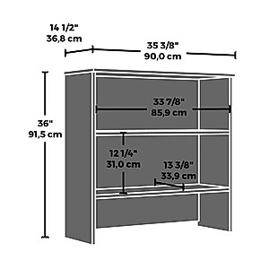 Sauder Office Works Affirm 36" X 36" Bookcase Hutch, Classic Cherry Finish