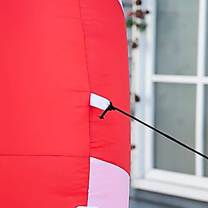 Outsunny 8ft Christmas Inflatables Outdoor Decorations Candy Cane Archway with Three Penguins and Gift Boxes, Blow-Up LED Yard Christmas Decor for Lawn Garden