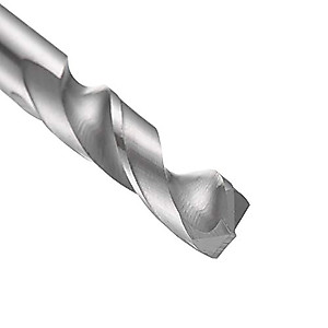 uxcell 6.35mm Solid Carbide Drill Bits Straight Shank for Stainless Steel Alloy Hard Steel, Hardened to 50 HRC