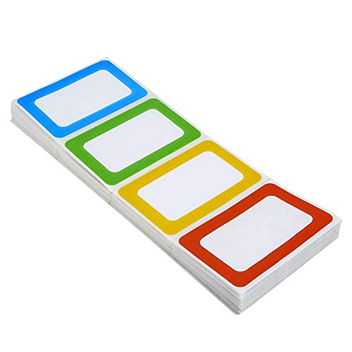 200 Colorful Name Tag Stickers - Bright, Versatile Labels for Organizing
