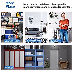 Yewuli Metal Storage Rack 5 Tier Wire Shelving Unit Heavy Duty NSF Adjustable Utility Shelves for Garage Kitchen Office Garage Organize Shelf 36"x14"x72", Black