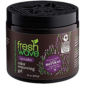 Fresh Wave Lavender Odor Removing Gel, 15 oz. | Odor Absorbers for Home | Safer Odor Relief | Natural Plant-Based Odor Eliminator | Every 15 oz. lasts 30-60 Days | For Cooking, Trash & Pets