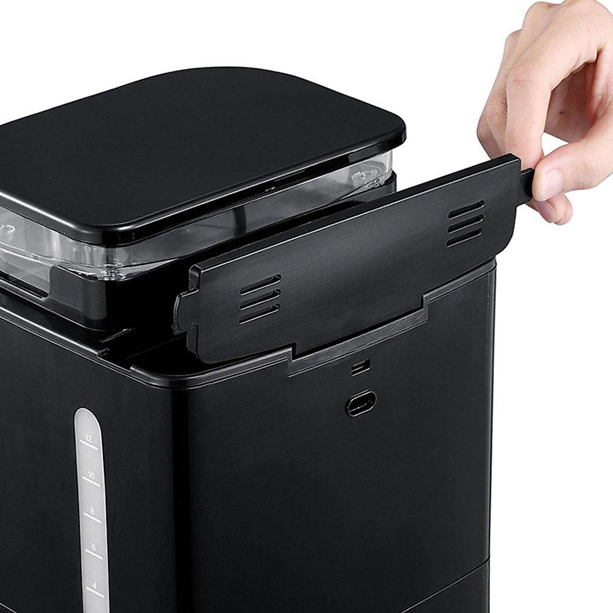 ROLTIN Coffee Machine Coffee Maker 15-Cup Coffee Makers with Timer Mode And Auto-Off Function Grind Coffee Machine with Removable Filter Basket Stainless Steel Black