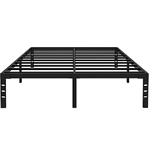 Tooyyer King Bed Frame 14inch High Heavy Duty Steel Slat Maximum 2500 lbs Support for Mattress Foundation No Box Spring Needed Easy to Assemble Non-Slip