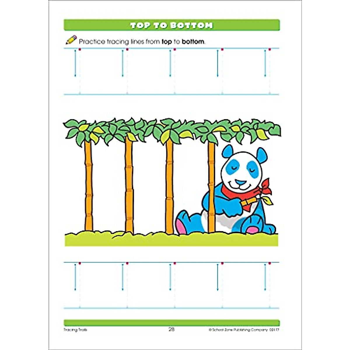 School Zone - Tracing Trails Workbook - 32 Pages, Ages 3 to 5, Preschool, Pre-Writing, Intro to Shapes, Alphabet, Numbers, and More (School Zone Little Hand Helper™ Book Series)