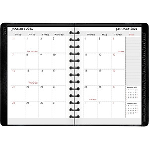 2024 Office Depot® Brand Weekly/Monthly Planner, 4" x 6", Black, January to December 2024, OD711500