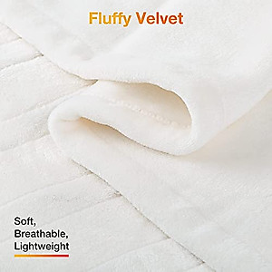 WOOMER [5 Year Warranty] Heated Blanket Full Size Electric Blanket 77"x 84", Soft Flannel Fast Heating Blanket, 10 Heating Levels & 0.5-12H Auto Off, Over-Heat Protection, ETL Certification