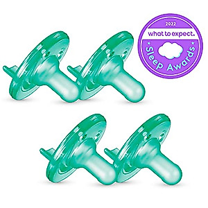 Philips AVENT Soothie Pacifier, 0-3 Months, Green, 4 Pack, SCF190/41