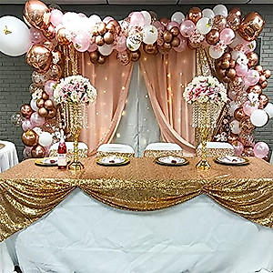 DUILE 144PCS Pink Balloons Garland Arch Kit Metallic Rose Gold Pink Rose Red Balloons Different Size for Birthday Party Bridal Baby Shower Wedding Party Decorations