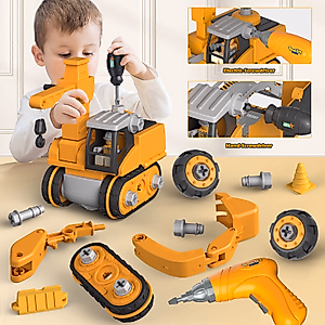 Construction Truck Toy Excavator Take Apart Tonka Building Toys for 3+ Year Old Boys