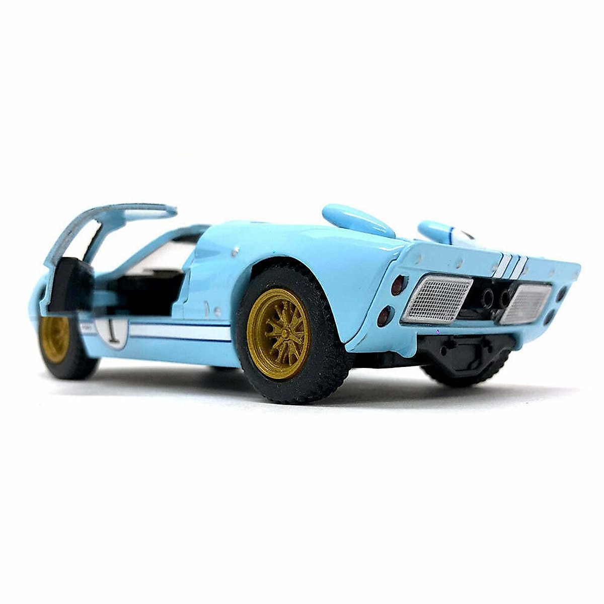 KiNSMART SetOf3 1966 Ford GT40 MKII Heritage Edition 5" 1:32 Scale Die Cast Metal Model Toy Super Race Car Blue Brown Black