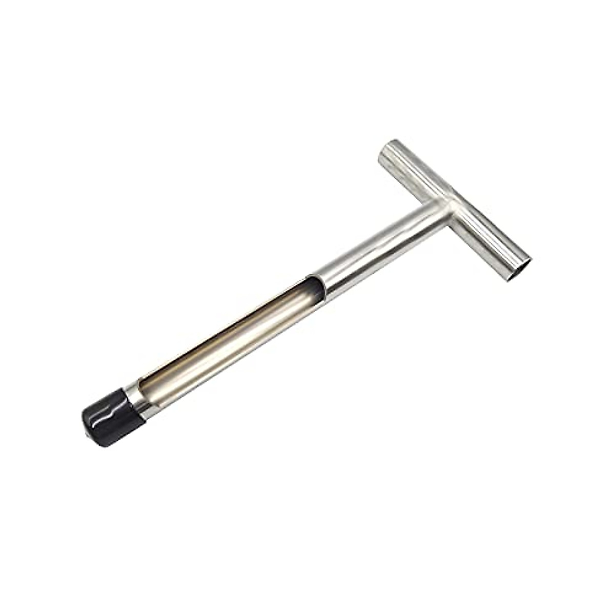 Soil Sample Probe 12 Inch with Reusable Soil Sampler Bags,Stainless Steel T-Style Handle Soil Test Kit,Soil Probe Rod for Soil Sampling Plant Care/Agriculture/Garden/Farm/Golf Course (12”S/T-Style)