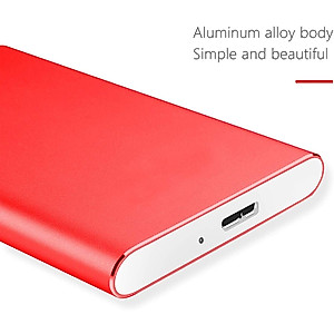 RENJUN HDD External Hard Drive 750gb / 500gb / 320gb, 2.5-inch Metal Portable USB 3.0 Backup Storage, Suitable for Desktop, Pc, Laptop, MacBook, Ps4, Xbox One, Smart Tv (250GB,Sliver)