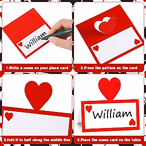 Cinnvoice 48 Pcs Casino Party Table Place Cards Casino Night Decorations Las Vegas Playing Card Seating Name Place Cards Food Tent Cards Party Supplies for Casino Game Themed Birthday Party