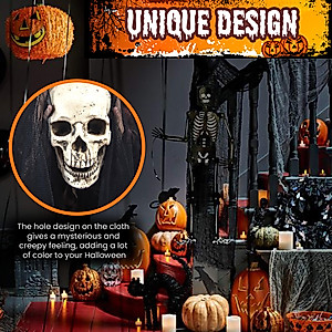 DealKits Halloween Creepy Cloth, Spooky Giant (30 x 420 in.) Cheese Cloth Tapestry for Halloween Party Supplies Decorations Outdoor Yard Home Wall Decor, Black